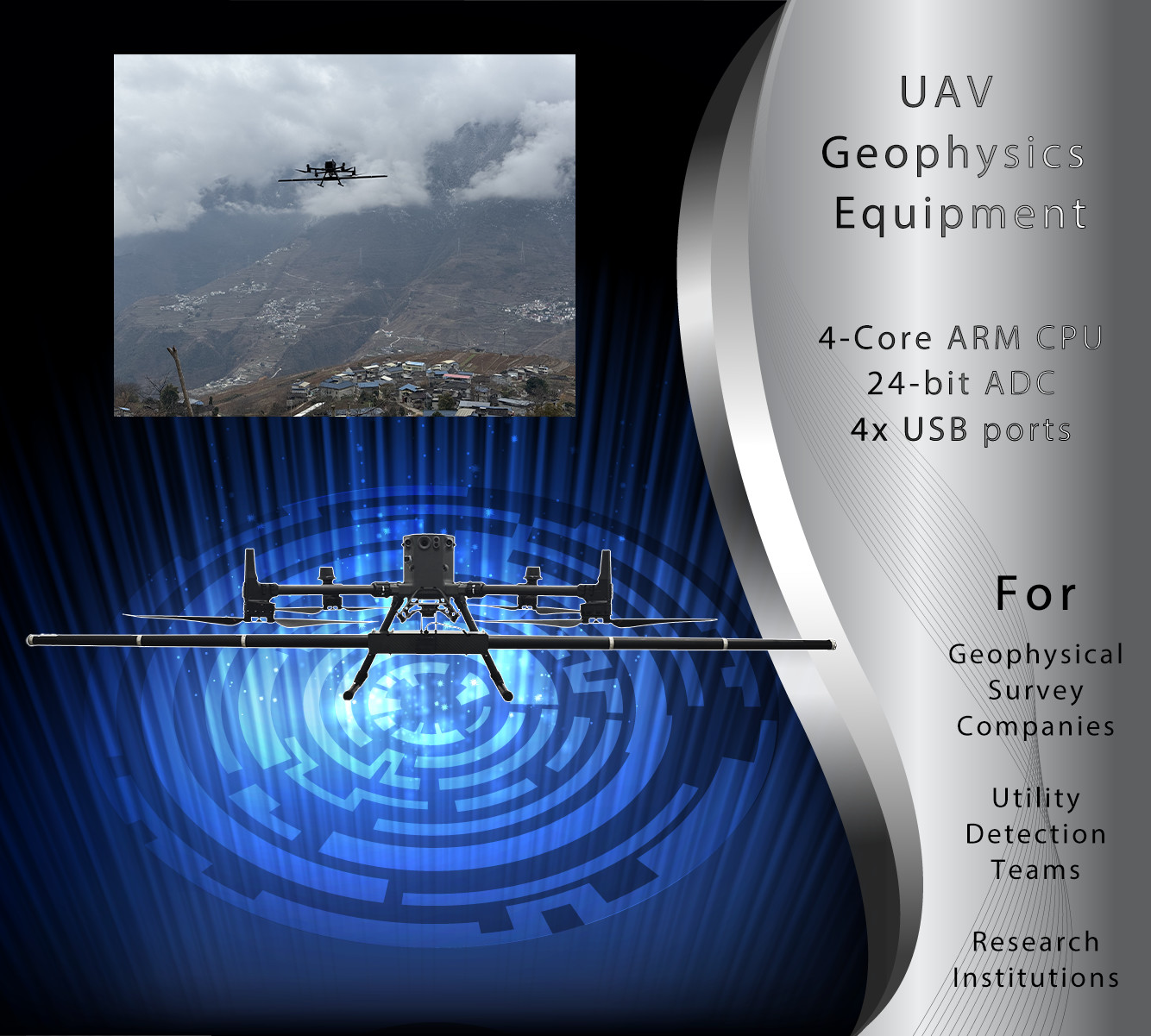 Magnetic Anomaly Drone Drone Total Field Magnetometer UAV Magnetic ...