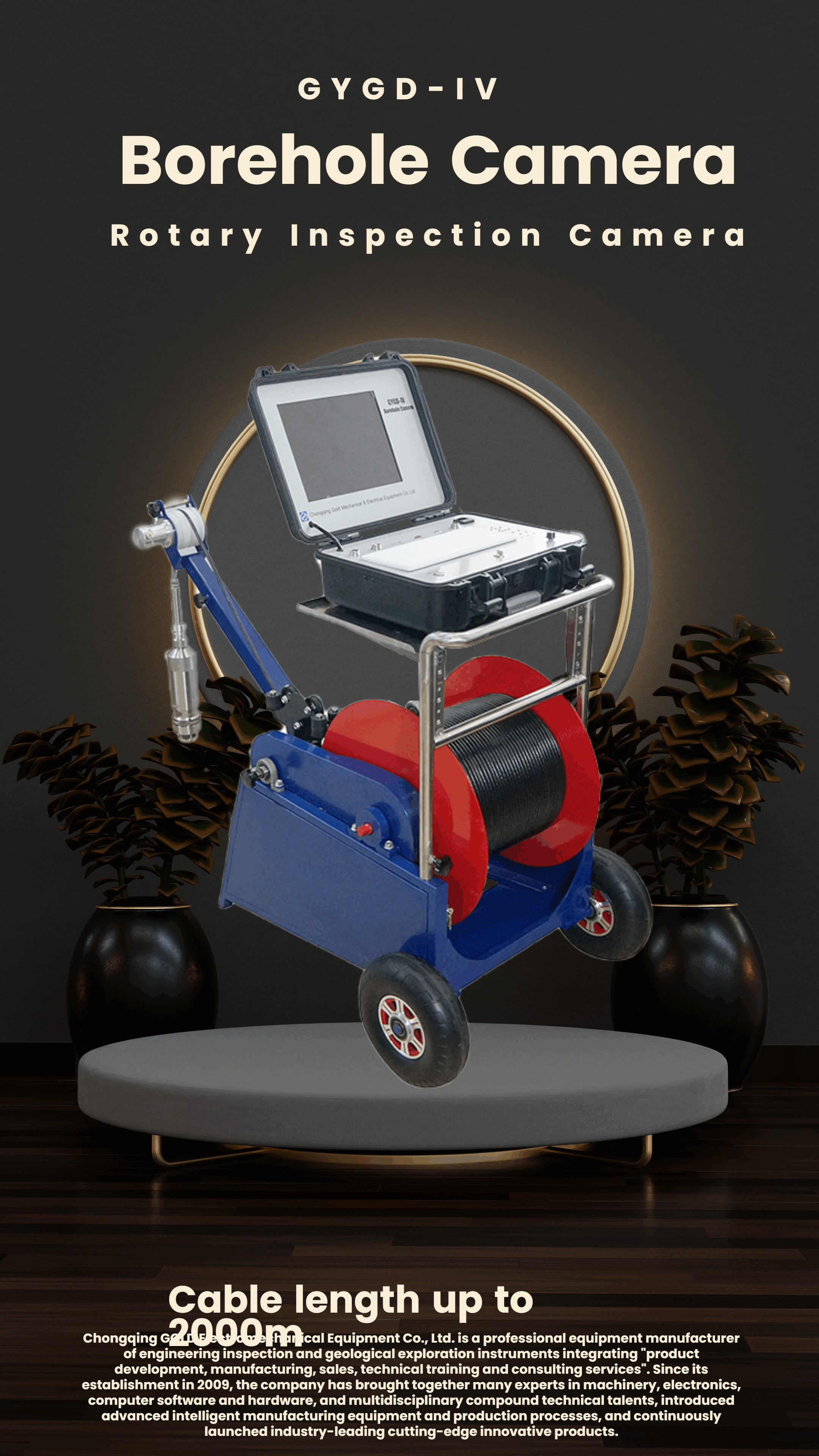 Borehole Inspection Camera Downhole Video Camera System Deep Well ...