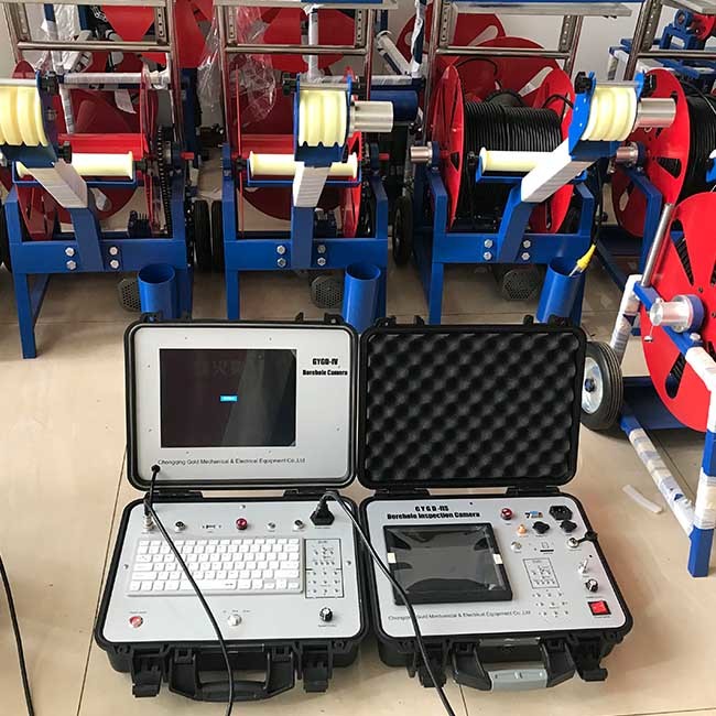 Vertical Underground Downhole Inspection Camera Keyboard 12” Screen